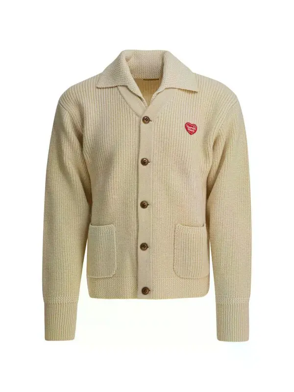 HUMAN MADE Heart-patch Button-up Cardigan - Neutrals