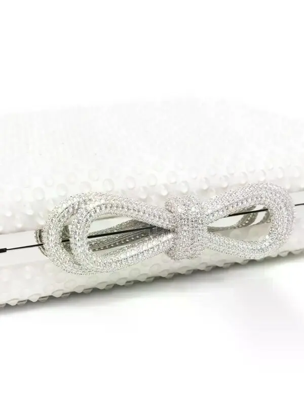 Mach & Mach Double Bow Embellished Clutch