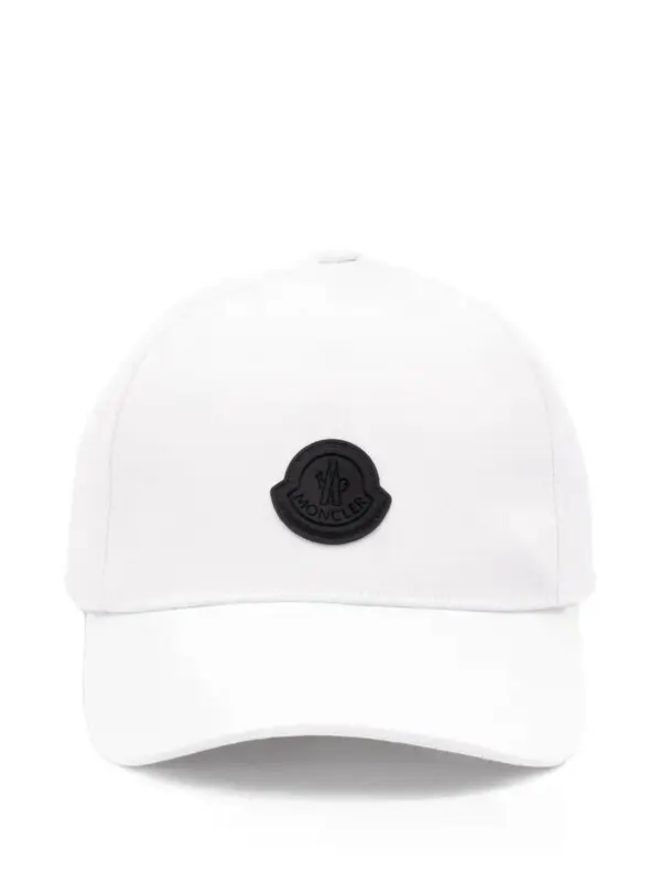 Moncler Logo Patch Baseball Cap - White