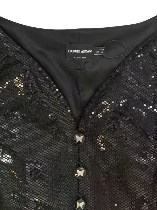 Giorgio Armani Sequinned Butterfly-button Jacket