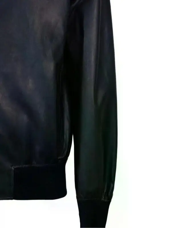 VOLFAGLI FIRENZE Zip-up Lambskin Bomber Jacket