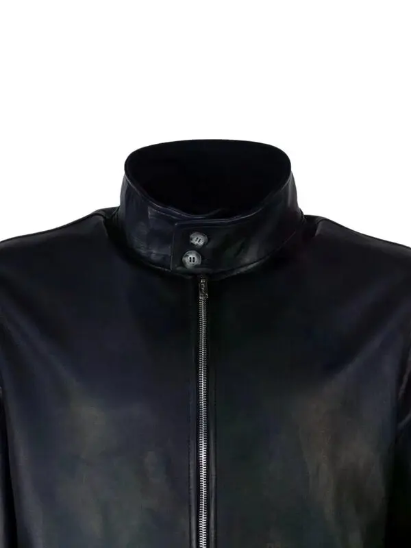 VOLFAGLI FIRENZE Zip-up Lambskin Bomber Jacket