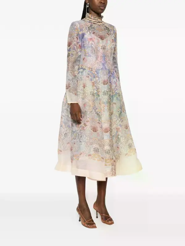 Zimmermann Floral-print Midi Dress - Blue