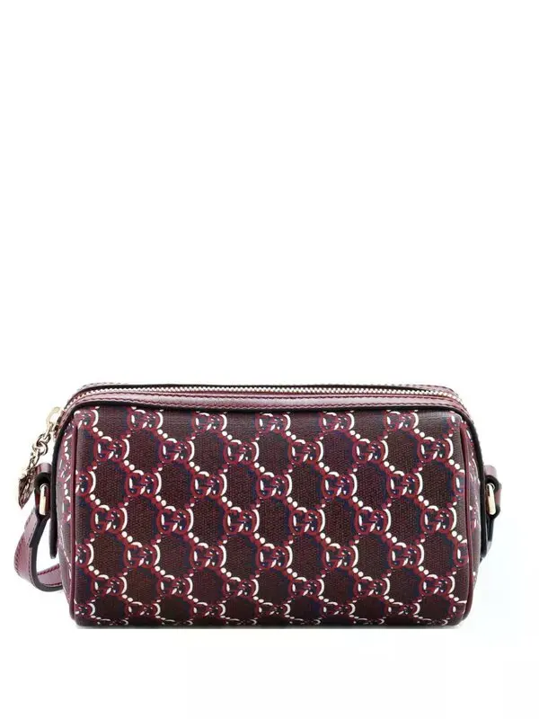 Gucci Cylindrical Gg Shadow Coated Canvas Mini Shoulder Bag - Red