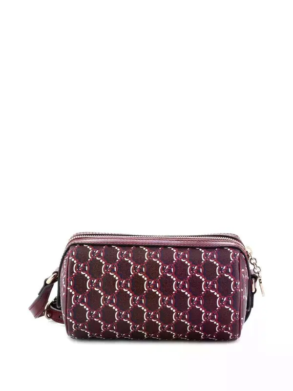 Gucci Cylindrical Gg Shadow Coated Canvas Mini Shoulder Bag - Red
