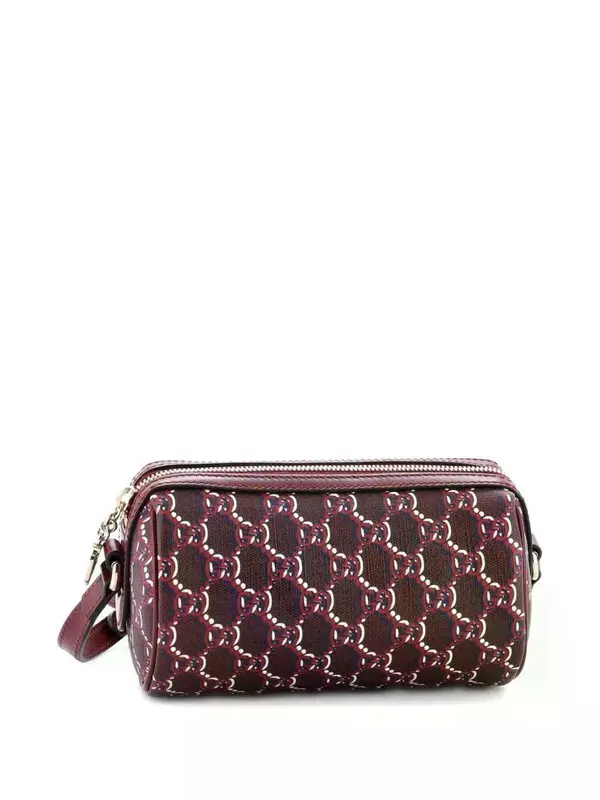 Gucci Cylindrical Gg Shadow Coated Canvas Mini Shoulder Bag - Red