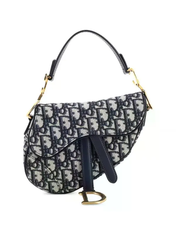 Dior Saddle Handbag Oblique Canvas Mini Shoulder Bag