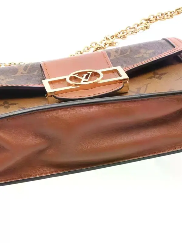 LOUIS VUITTON 2019 Monogram Reverse Dauphine Chain Wallet
