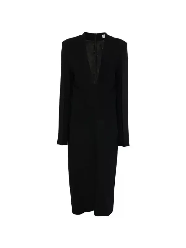 TOTEME V-neck Long Sleeve Slouch Dress