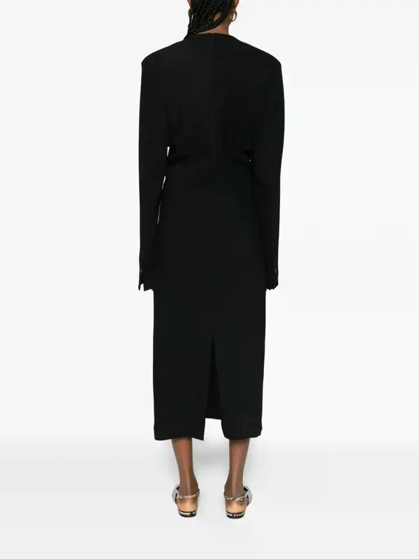 TOTEME V-neck Long Sleeve Slouch Dress