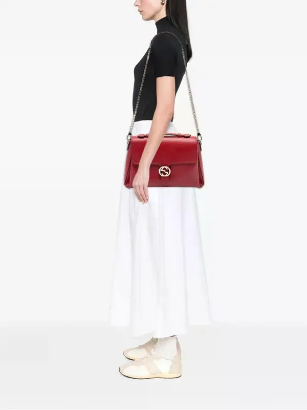 Gucci 2016-2025 Medium Calf Interlocking G Satchel
