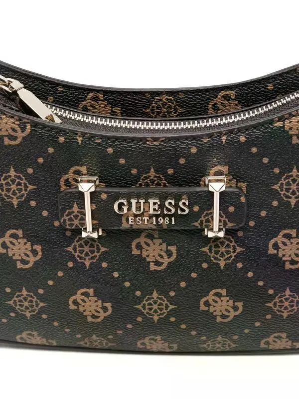 Guess Carrie Monogram Chain Shoulder Bag