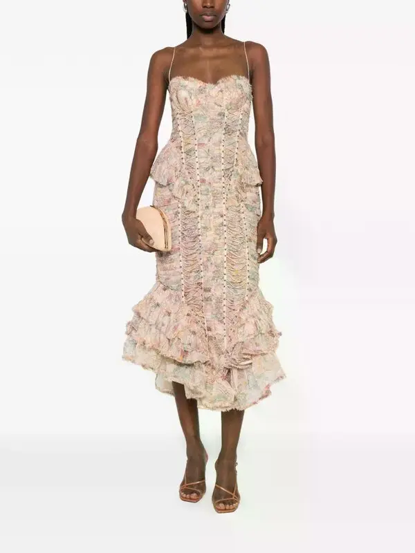 Zimmermann Rebellion Ruffled Midi Dress