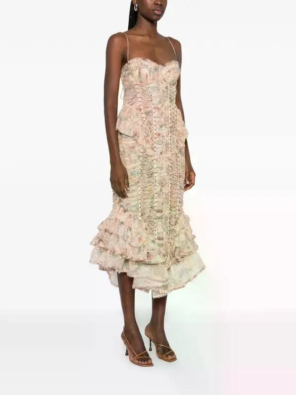 Zimmermann Rebellion Ruffled Midi Dress