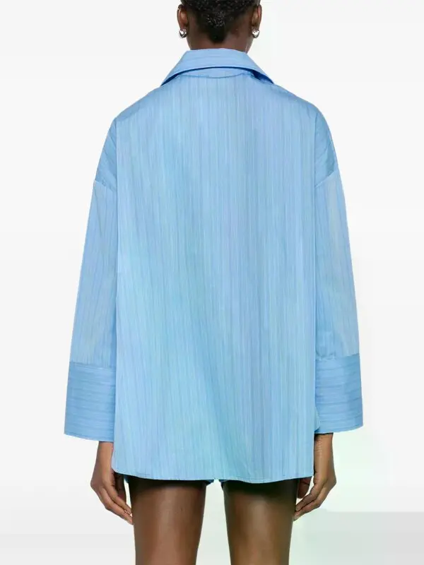 Faithfull The Brand Clemente Chest-pocket Striped Shirt - Blue