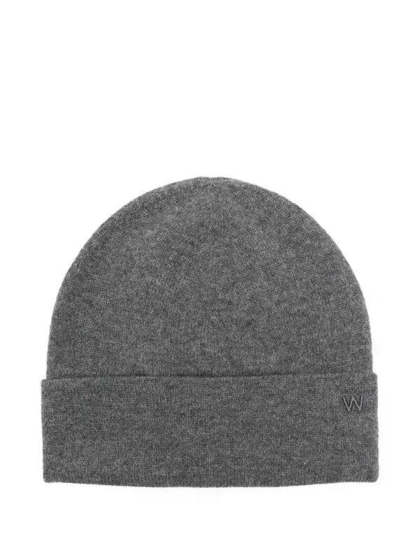 Max Mara Caimanone Logo Beanie Hat - Grey