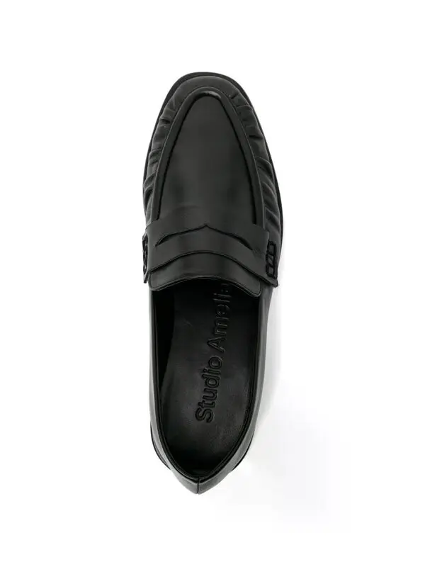 Studio Amelia Leather Loafers - Black