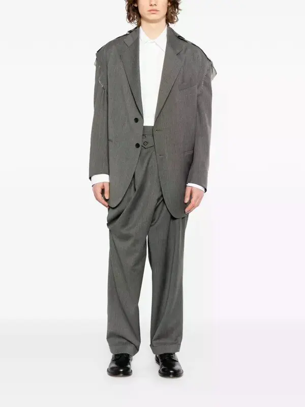 MOOHONG Deconstructed Striped Jacket