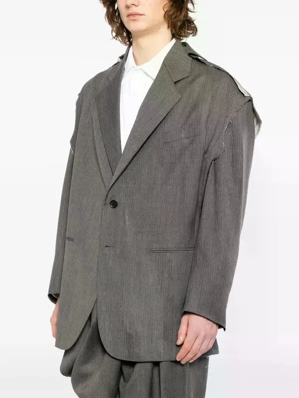 MOOHONG Deconstructed Striped Jacket