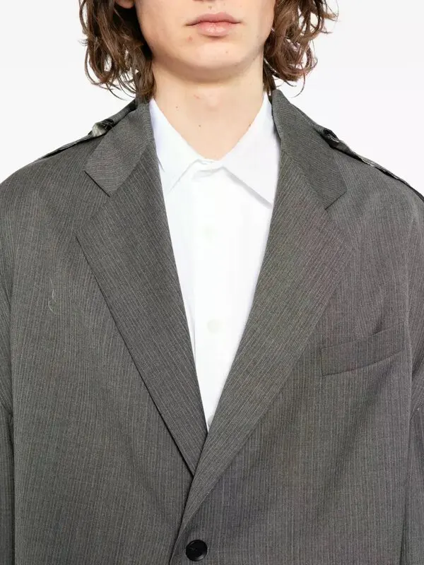 MOOHONG Deconstructed Striped Jacket