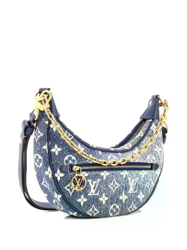 LOUIS VUITTON Loop Handbag Monogram Jacquard Denim - Blue