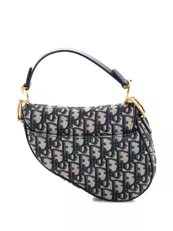 Dior Saddle Handbag Oblique Canvas Mini - Blue