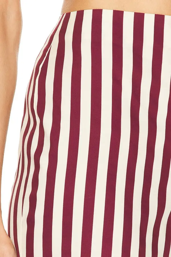 SIMONMILLER Pia Poplin Pant - Bordeaux Stripe