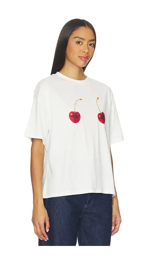 NEVER FULLY DRESSED Cherry Boob T-shirt - White