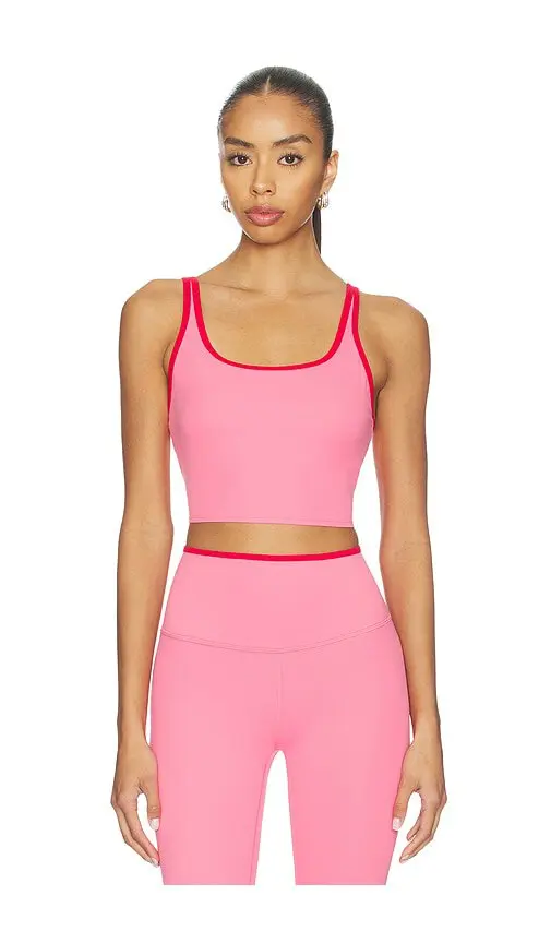 Splits59 Cait Rigor Sports Bra In Pink - Strawberry & Pirate Red