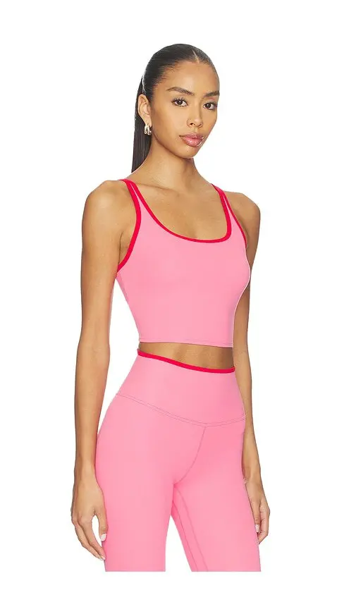 Splits59 Cait Rigor Sports Bra In Pink - Strawberry & Pirate Red