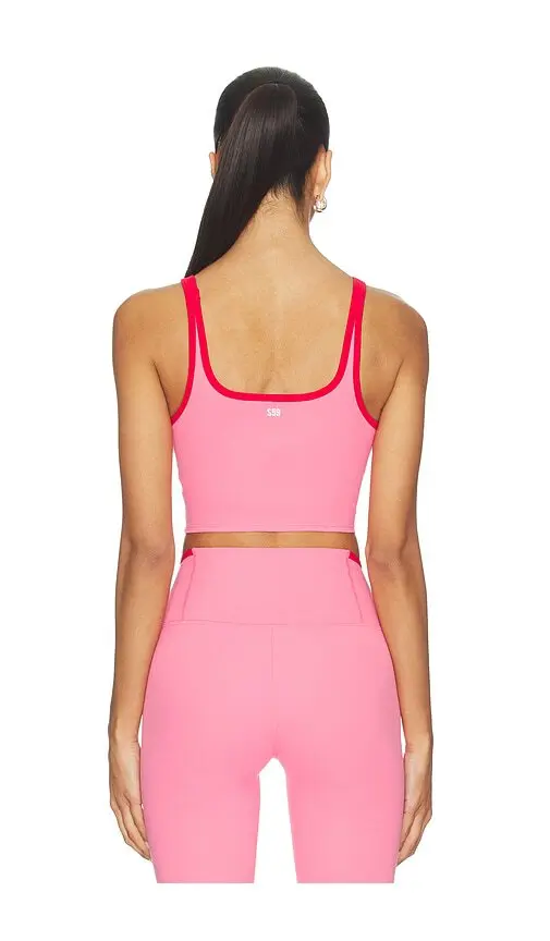 Splits59 Cait Rigor Sports Bra In Pink - Strawberry & Pirate Red