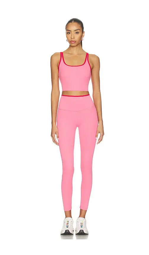 Splits59 Cait Rigor Sports Bra In Pink - Strawberry & Pirate Red