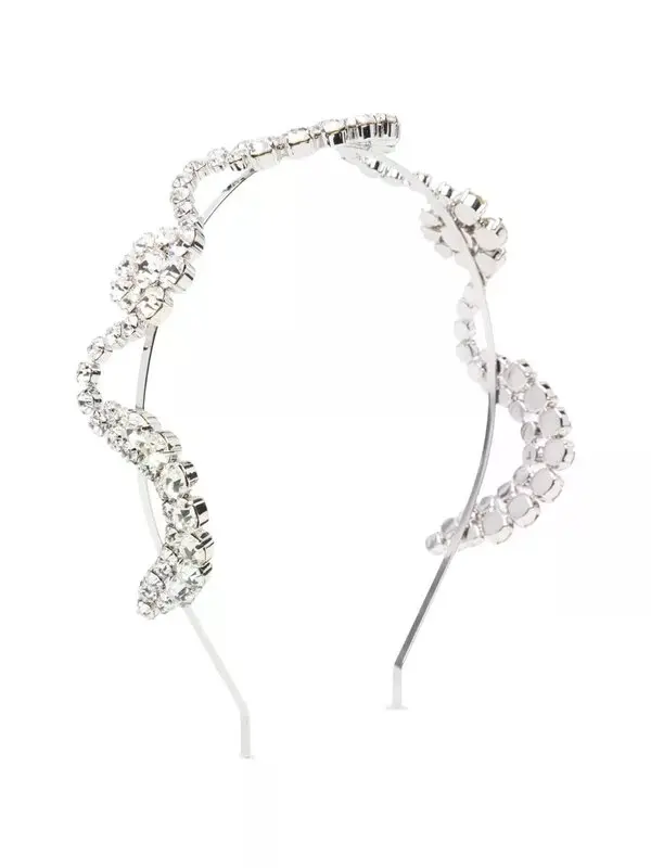 Simone Rocha Sepal-motif Crystal-embellished Hairband - Silver