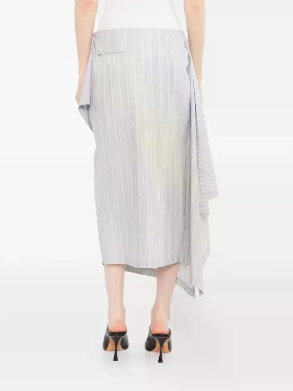 MOOHONG Striped Midi Skirt
