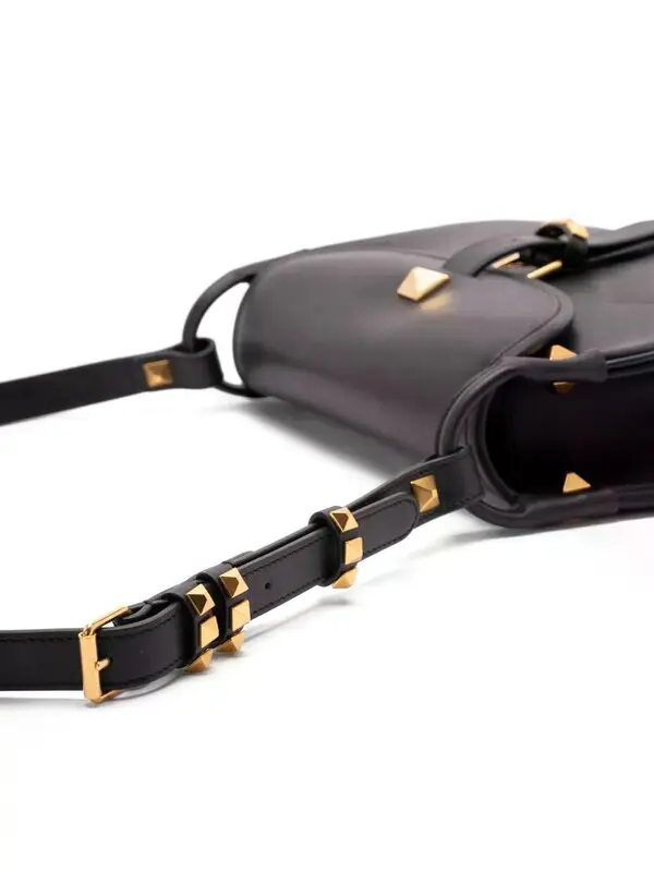 Valentino Garavani Rockstud Buckle Leather Satchel