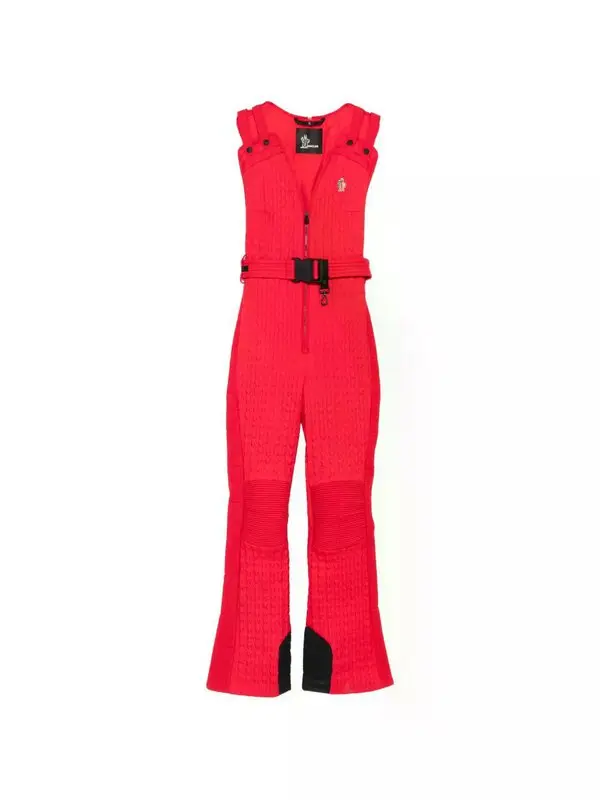 Moncler Belted Jumpsuit - Red