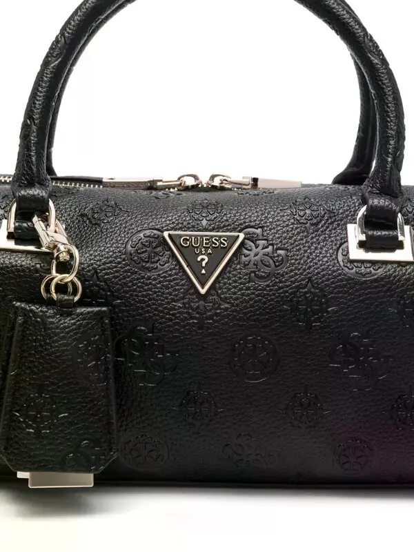 Guess Cresidia Ii Embossed Top-handle Tote Bag - Black