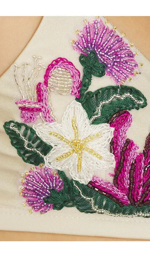 PatBO Honey Flower Embroidered Beach Dress