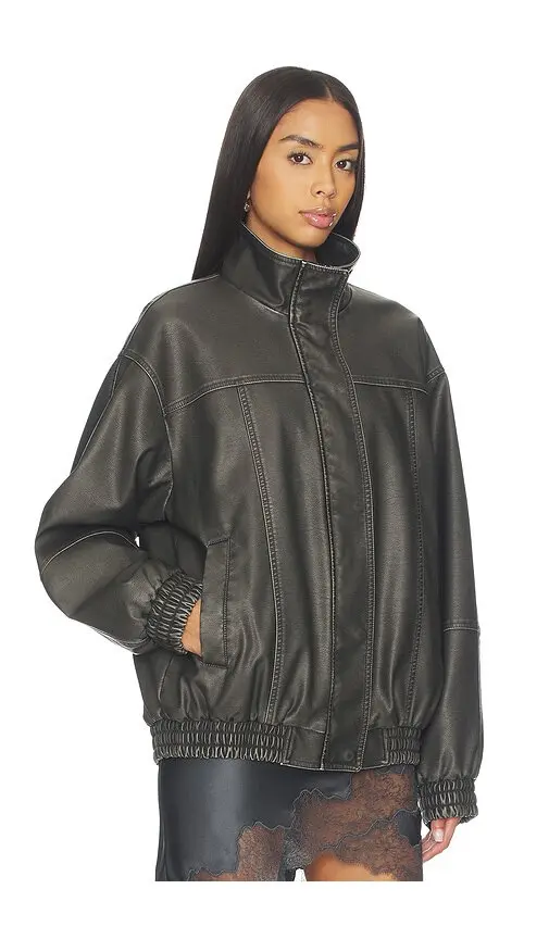 Superdown Jaide Faux Leather Bomber