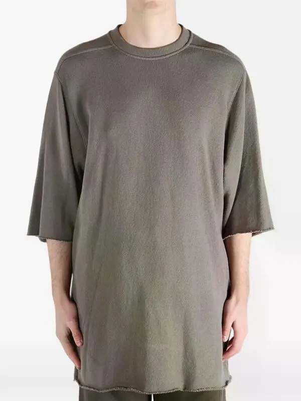 Rick Owens Raw-hem Oversized T-shirt - Grey