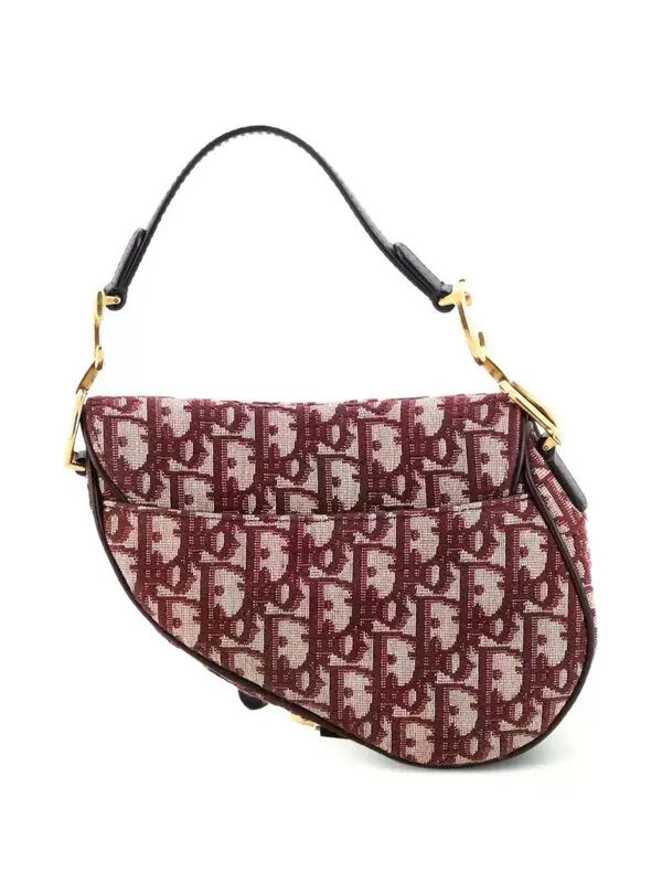 Dior Saddle Oblique Canvas Mini Shoulder Bag - Red