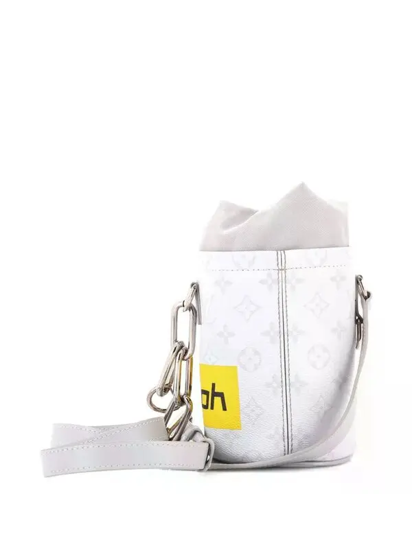 LOUIS VUITTON Chalk Nano Bucket Bag Limited Edition Logo Story - Grey