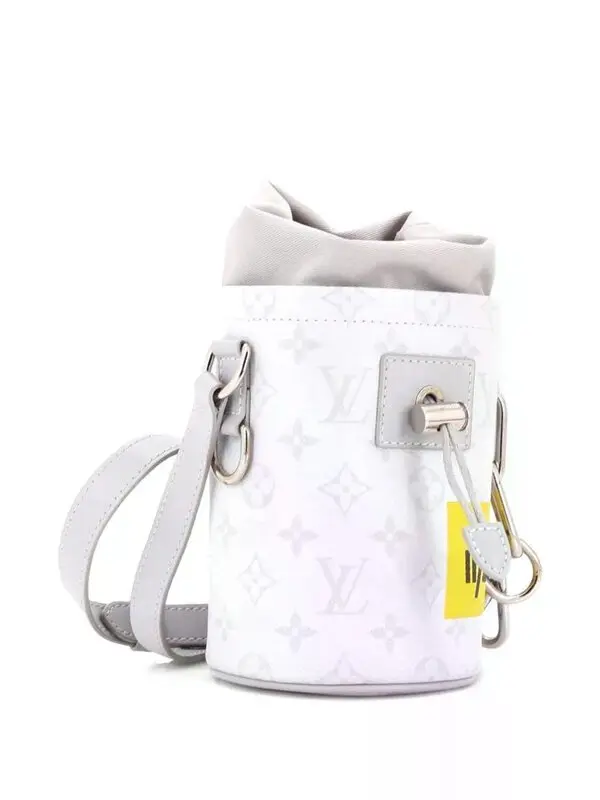 LOUIS VUITTON Chalk Nano Bucket Bag Limited Edition Logo Story - Grey