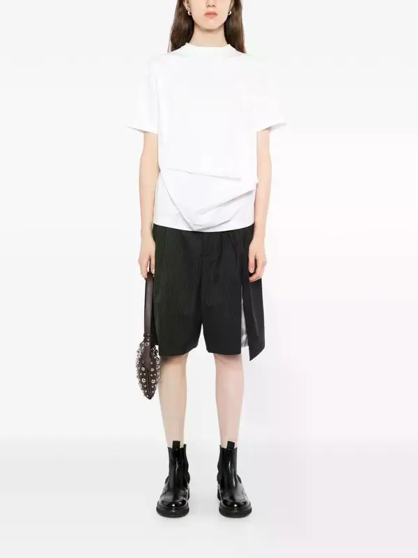 MOOHONG Front-draped T-shirt