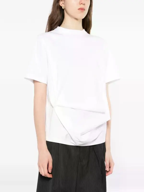 MOOHONG Front-draped T-shirt