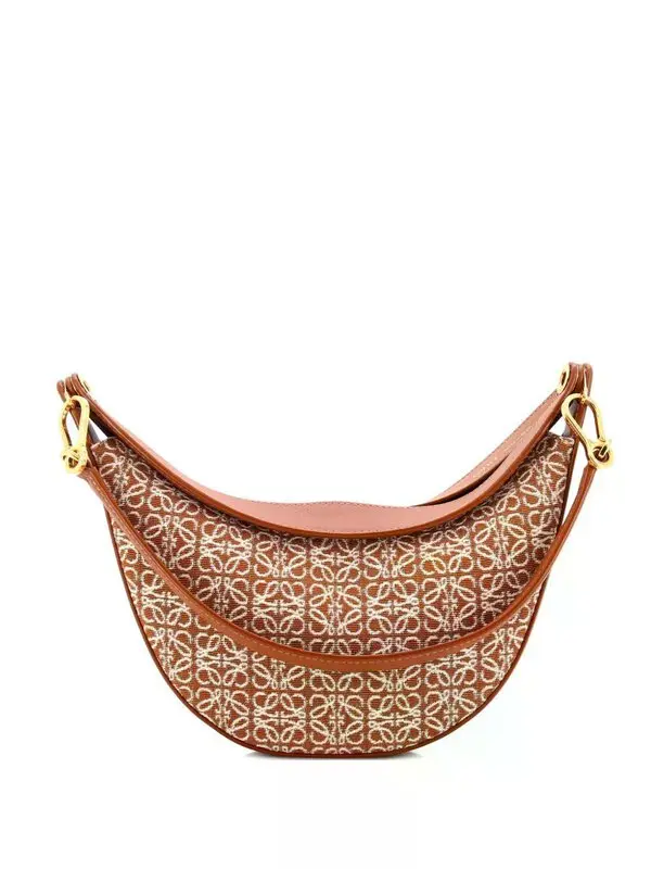 Loewe Luna Anagram Jacquard Hobo Bag - Brown
