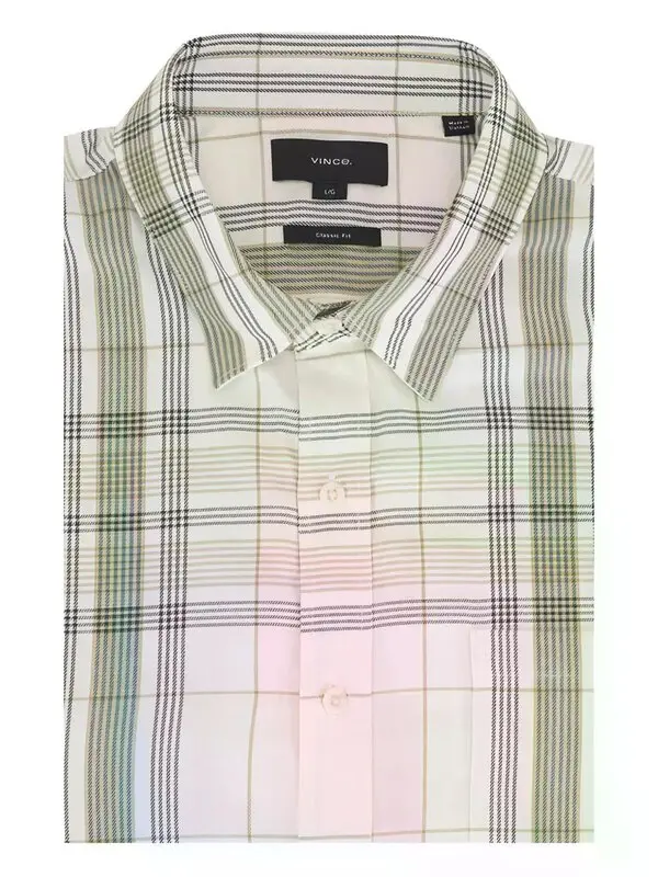 Vince Check-pattern Button-up Shirt - Neutrals