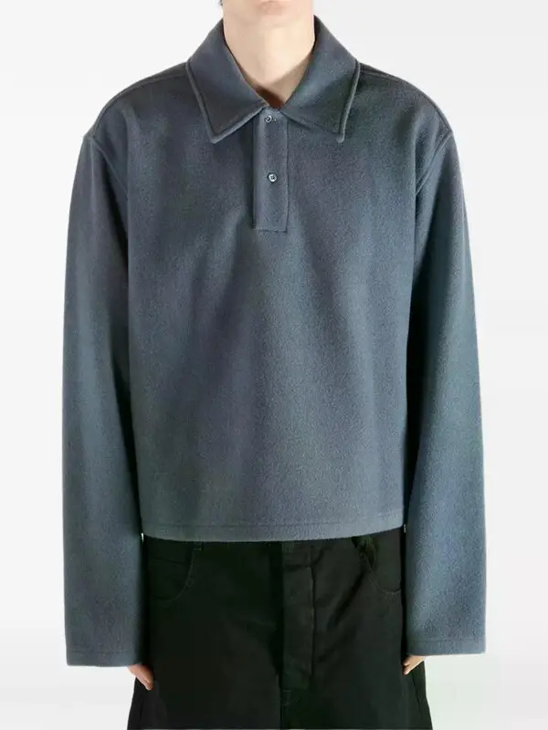 RIER Long-sleeve Polo Shirt - Grey