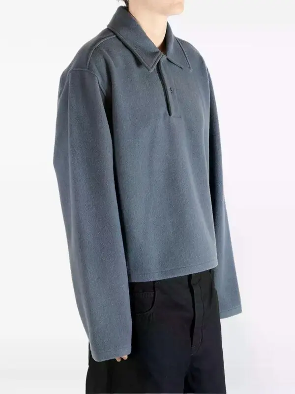 RIER Long-sleeve Polo Shirt - Grey
