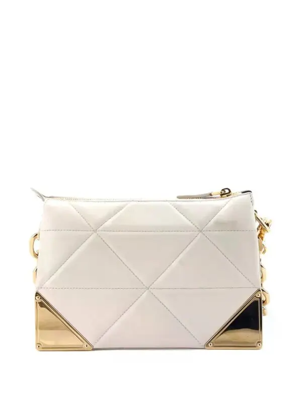 Prada Structured Logo Quilted Leather Mini Crossbody Bag